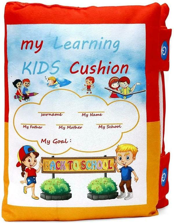 BHVMEY Red Alphabet Numbers Learning Cushion Book for Kids (1 year ...