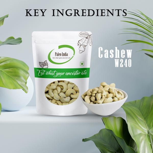 Paleo India Whole Premium W240 Cashew 200gm Cruncy Dry Fruits - JioMart