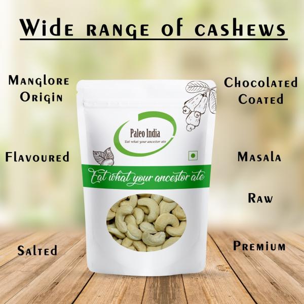 Paleo India Whole Premium W240 Cashew 200gm Cruncy Dry Fruits - JioMart