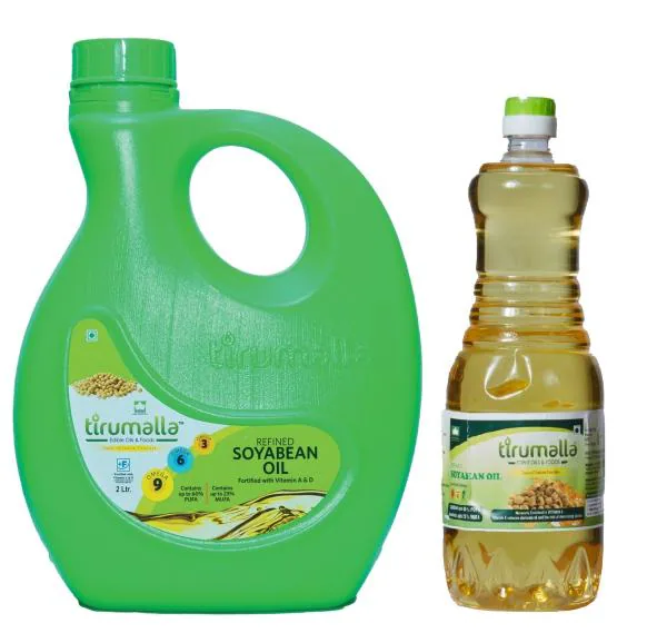 Tirumalla Refined Soyabean Oil - 3 Liter, Super Saver Combo Pack of 2 Liter Jar & 1 liter Bottle ...
