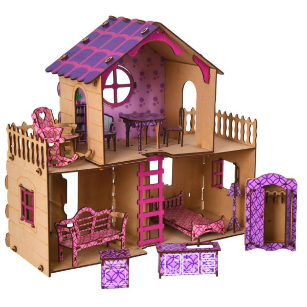 Eqiq Think Labs Multicolor Engineered Wood Doll House for Girls - JioMart