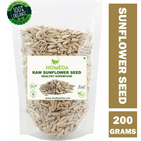 Homeda Raw Sunflower Seeds (200g) for Eating Organic, Unsalted ...