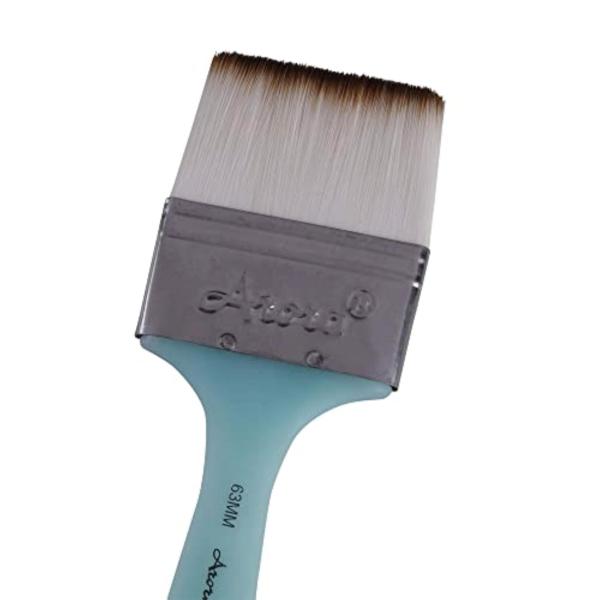 FRKB Synthetic Hair Flat Paint Brush of 63mm for Watercolor and Acrylic ...