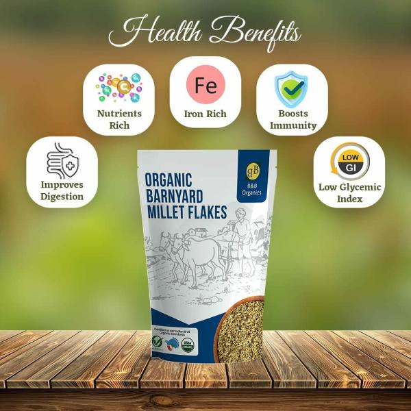 B&B Organics Barnyard Millet Flakes / Sanwa Poha / Kuthiraivally Aval ...