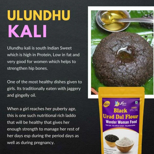 HayyFoods Black Gram Flour - Black Urad Dhal Atta - Karuppu Ulundhu ...