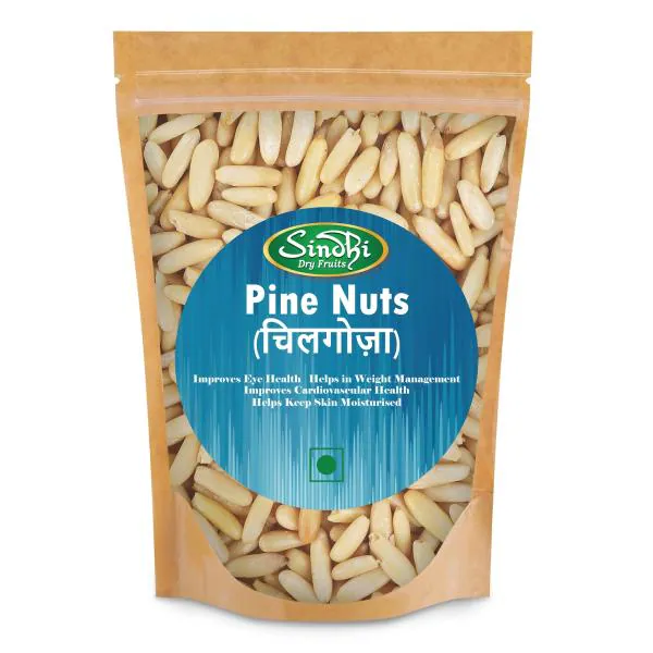 Sindhi Dry Fruits Premium Chilgoza Giri, Pine Nuts without Shell, Crunchy Pine seeds for eating ...