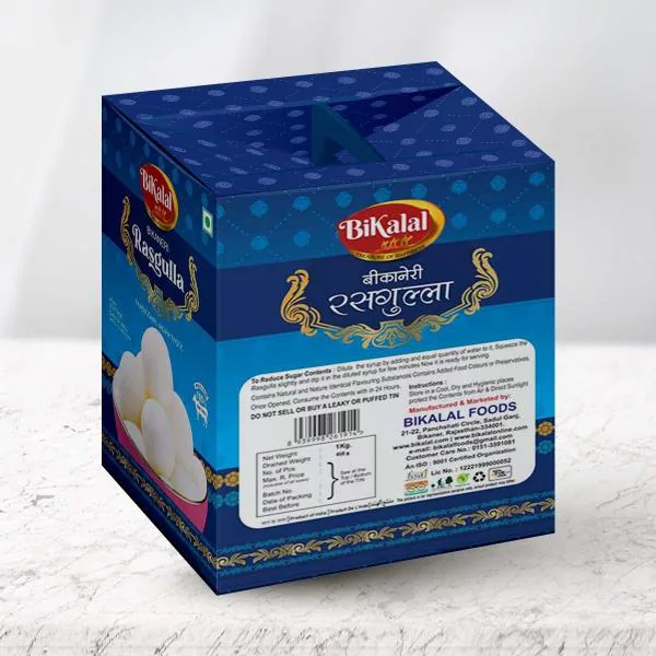 Bikalal Combo Pack of Rasgulla - 1kg and Rajbhog - 1kg | Authentic ...