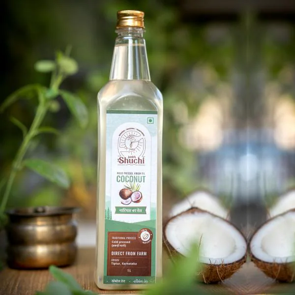Janki's Shuchi Cold Pressed Coconut Oil in Wooden Ghani/Chekku ...