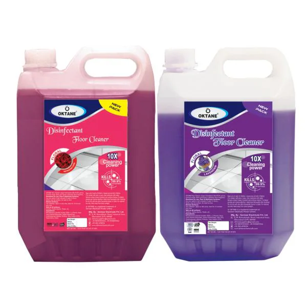 Oktane Disinfectant Floor Cleaner Liquid, Combo [Rose 5L + Lavender 5L ...