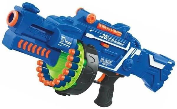 Sanjary Blue Plastic Blaze Storm Manual So Bullet Gun, Guns And Darts ...