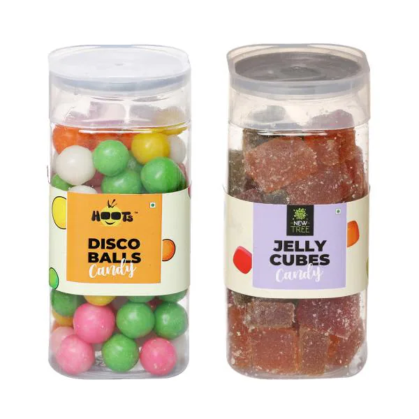 New Tree Jelly Cube & Disco Balls Combined Weight 360g Pack Of 2 - JioMart