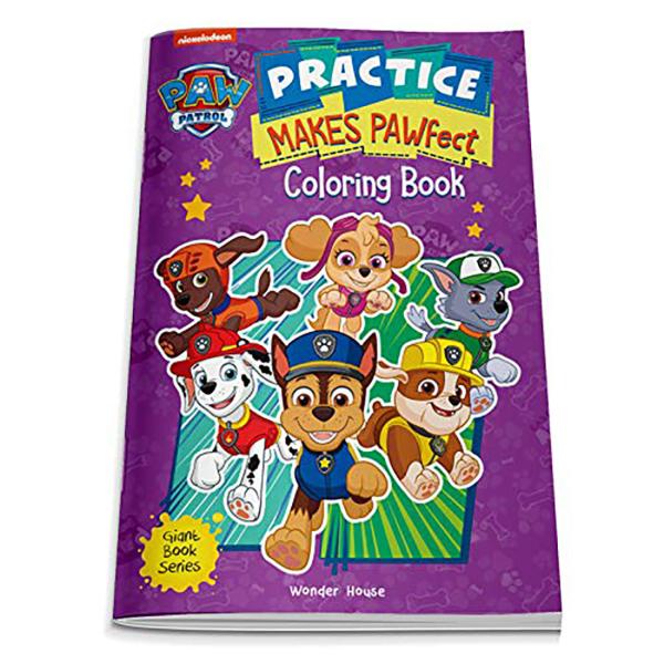 Practice Makes Pawfect-Paw Patrol Giant Coloring Book For Kids Wonder ...