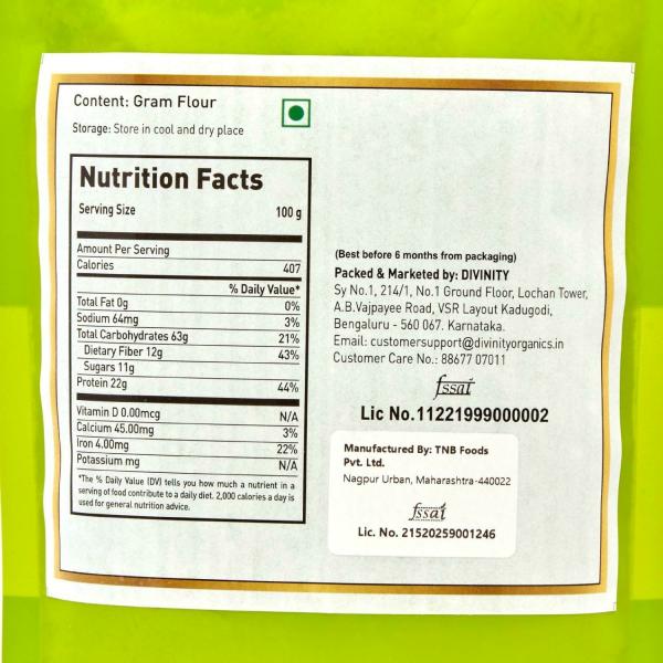 Divinity Organics | Organic Gram Flour (Besan) 400g - JioMart