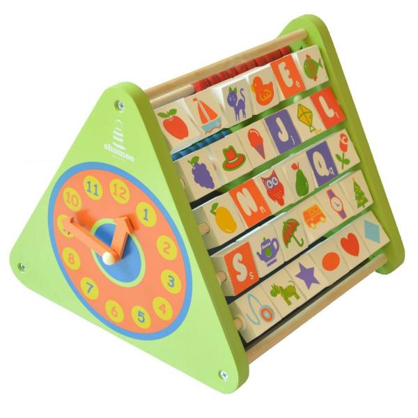 Shumee Multicolor Wooden 5 In 1 Activity Triangle Learning Toy (2 Yrs ...