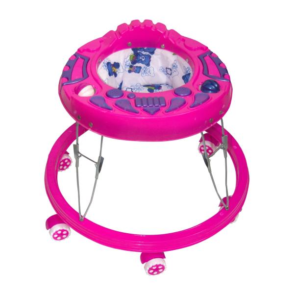 Awesome Play Kids Round Activity Walker With Musical Toy Bar- Pink ...