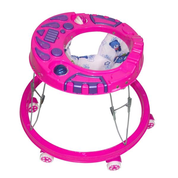 Awesome Play Kids Round Activity Walker With Musical Toy Bar- Pink ...