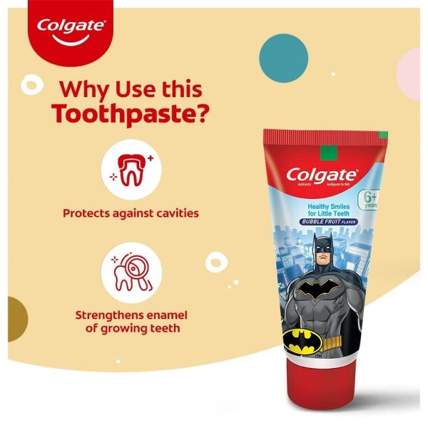 Colgate kids oral care ( for 6+ ) Batman (Bubble Fruit) toothpaste ...