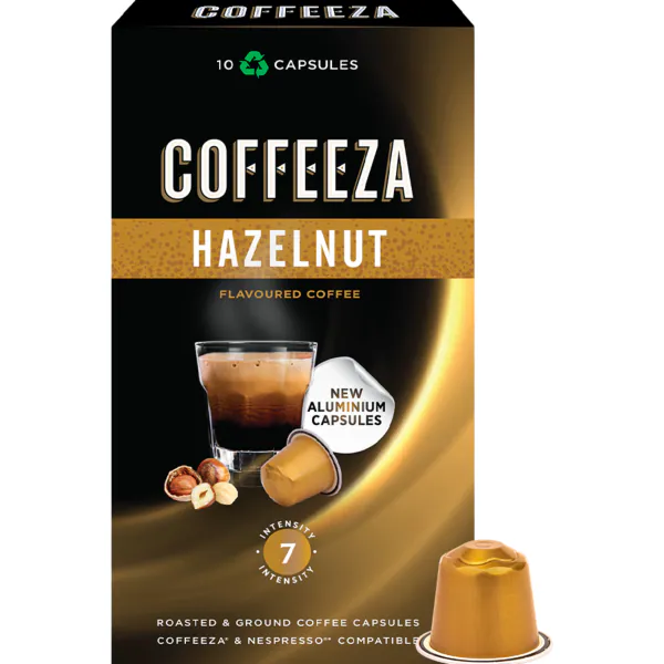 Coffeeza Hazelnut Coffee Capsules - Pack of 10 Capsule - JioMart
