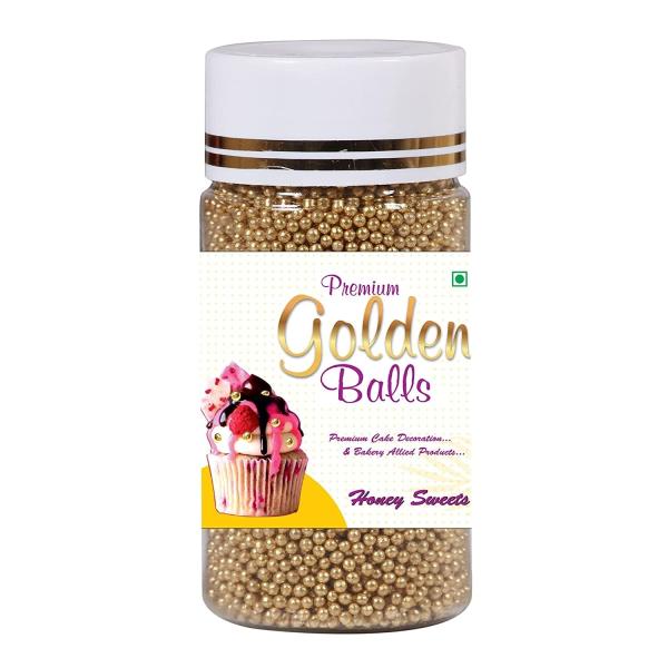 Honey Sweets Golden Balls Granule Cupcake Decoration 1.5 mm - JioMart