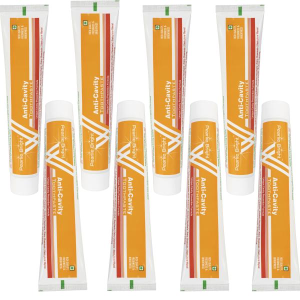 Pearlie Bright Anti cavity SUGAR Free Toothpaste-110g (Pack of 8) for ...