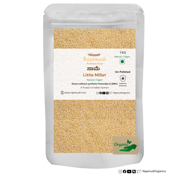 Rajamudi Organic SAAME /Kutki/Samai/Sama/Chama- Little Millet- 1KG ...