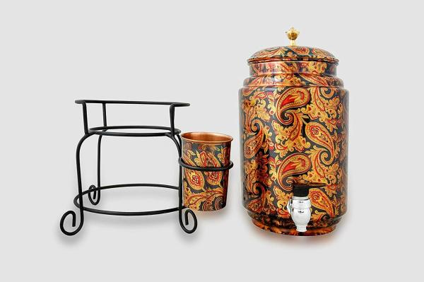 Design Decor Gallery Glass 5 Liter Water Dispenser Karigari Printed ...