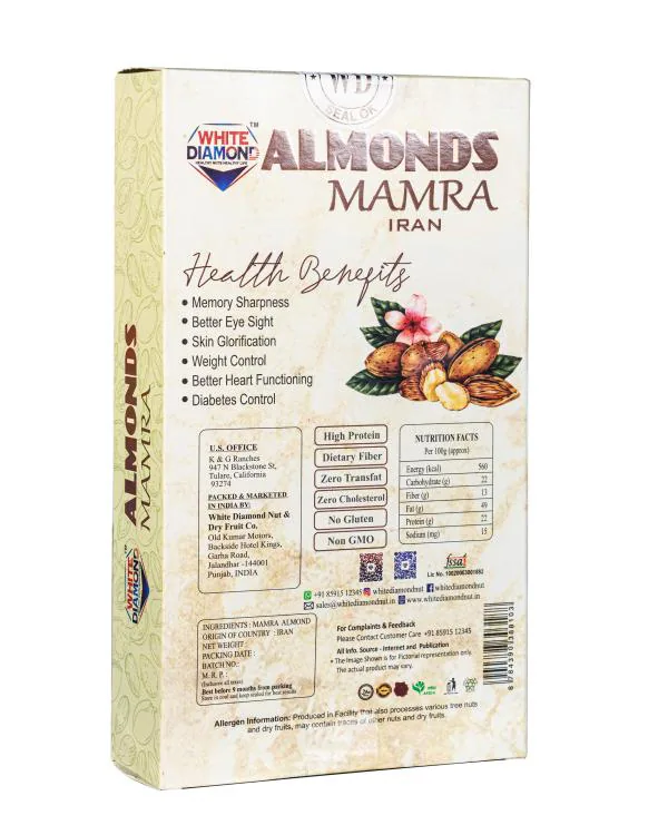 White Diamond Premium Mamra Giri Badam Almonds 250Gram - JioMart