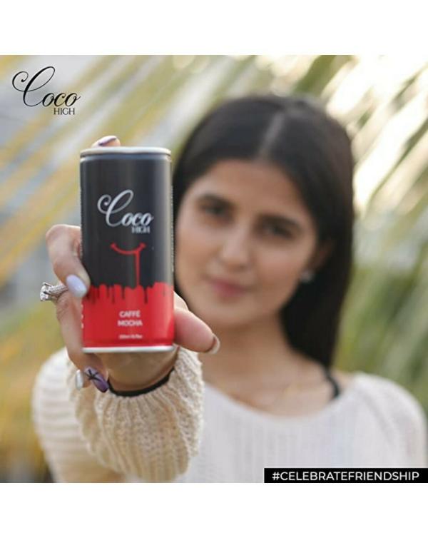 COCO HIGH Caffe Mocha Drink, 200 Ml x 12 Cans, High Protein, Excellent ...
