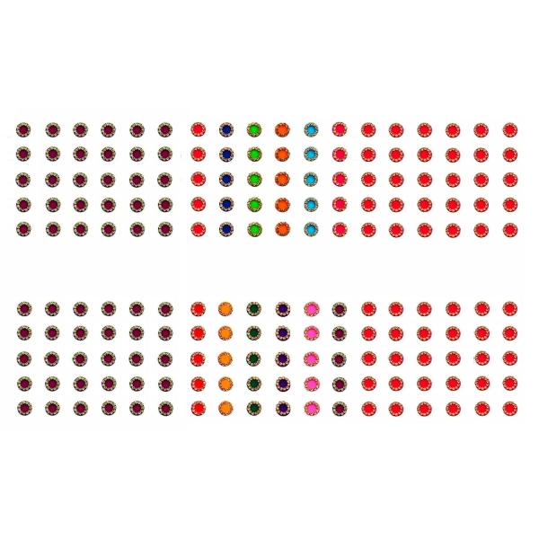 Vama Fashions Golden Diamond Multicolor Maroon Red Stone Bindi Sticker ...