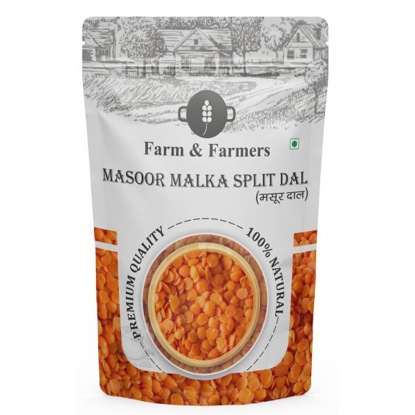 FARM & FARMERS 100 % Natural Premium Quality Masoor Malka Split Daal ...