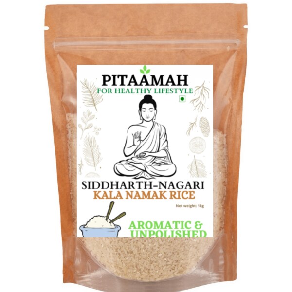 Pitaamah Kala Namak Rice - 1kg - Aromatic - Unpolished - Direct from ...