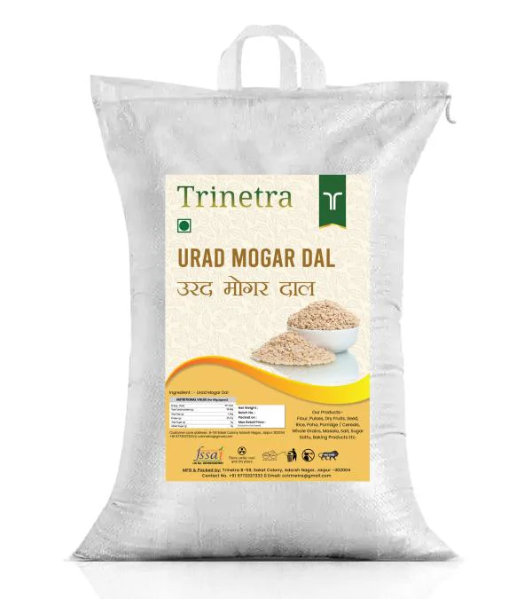 Trinetra Best Quality Urad Mogar Dal -5Kg (Packing) White Urad (5000 g ...