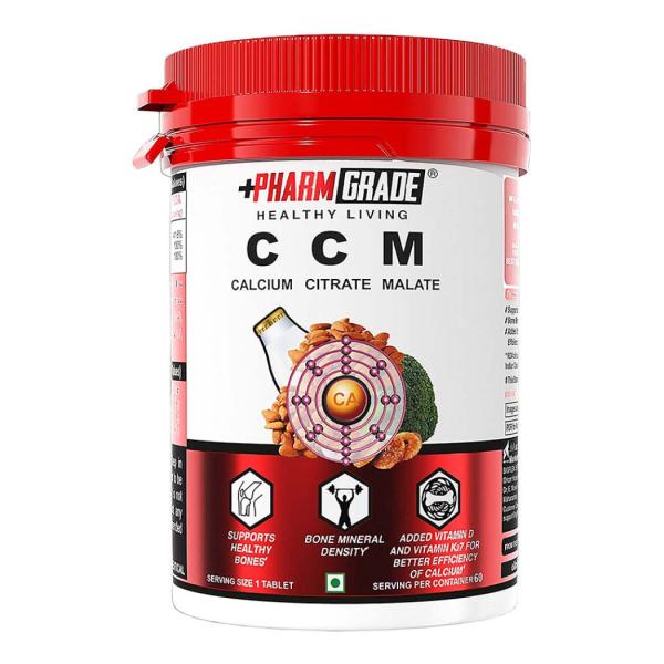 PharmGrade Healthy Living CCM ( Calcium Citrate Malate ) for Men and ...