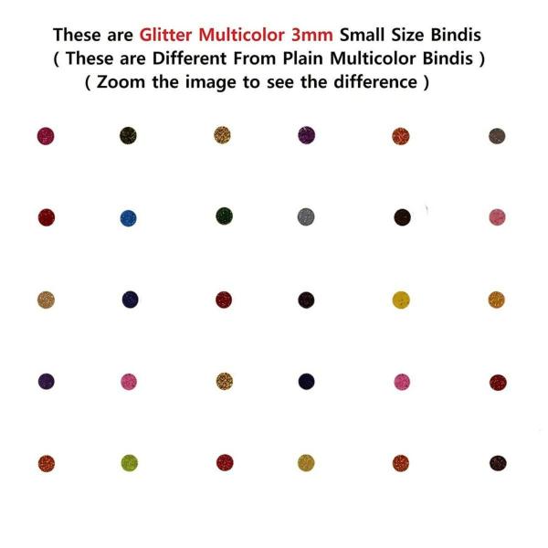 Vama Fashions Small Round Multicolor Sparkle Shining Chamki Forehead ...