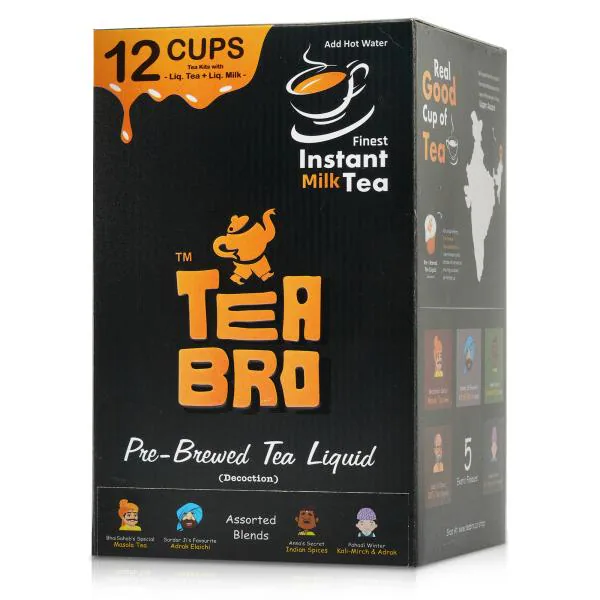 TEA BRO, Instant Milk Tea (Assorted Box - 4 Flavours) | Assorted Box ...