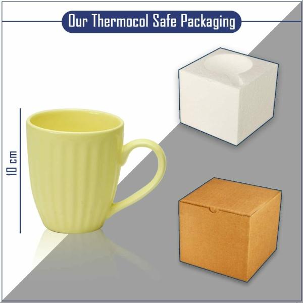 SAIJI MUGS Premium Coffee Mug Set of 2, 300ml (Yellow Glam) Microwave ...