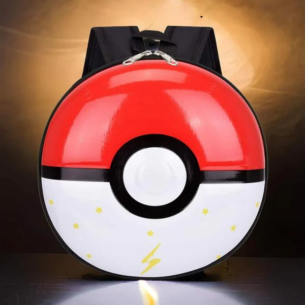 T CART Polyester Poke Ball Kids Backpack for School Boys Girls Travel ...