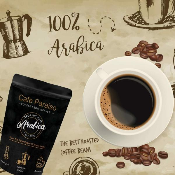 Cafe Paraiso Organic Arabica Ground Coffee from the Tribal Region of ...