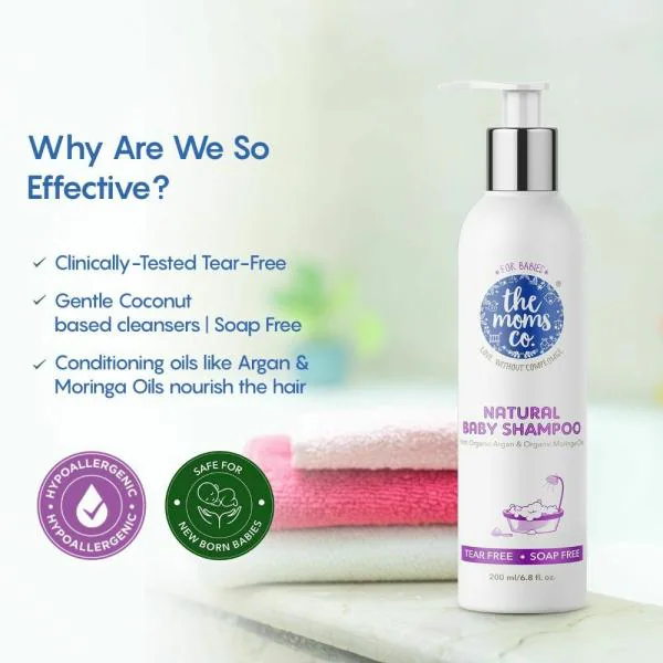 The Moms Co. Tear-Free Natural Baby Shampoo | Australia-Certified Toxin ...