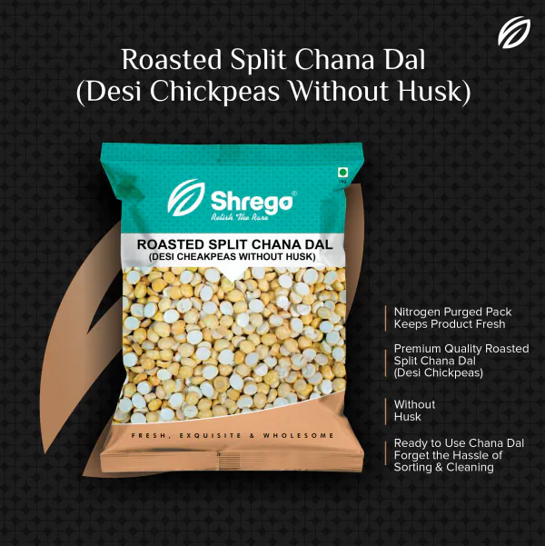 Shrego Roasted Split Chana Dal (Desi Chickpeas Without Husk) (1400 gm ...