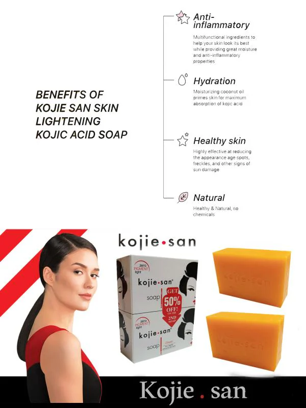 Queue Kojie San kojic Acid Skin Whitening Soap 135x2 - JioMart