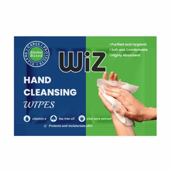WiZ Hand Cleansing Sanitizing Single Wet wipes with Aloe Vera ...