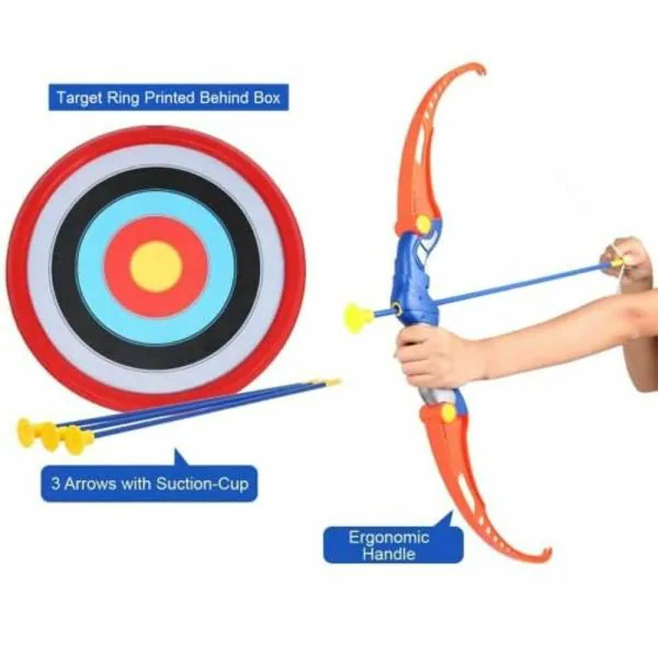NAXUE Plastic Kids Archery Bow and Arrow with Target Board Toy Set Toy ...