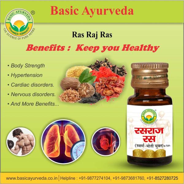Basic Ayurveda Ras Raj Ras With Gold 30 Tablets - JioMart