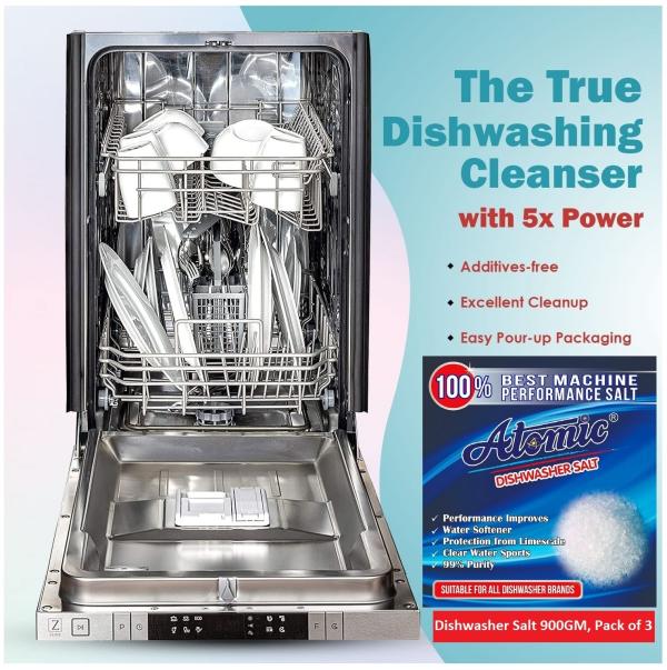 Atomic Dishwasher Salt 900 GM, Pack of 3 - JioMart