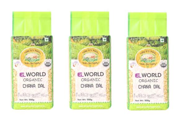 ELWORLD AGRO & ORGANIC FOOD PRODUCTS Chana Dal - 900g (Pack of 3) - JioMart