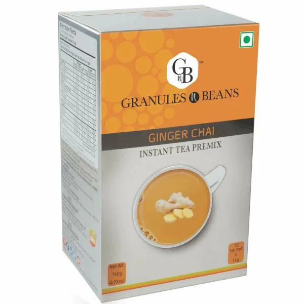 Granules n Beans Ginger Chai Instant Tea Premix - (10 Sachet x 14g ...