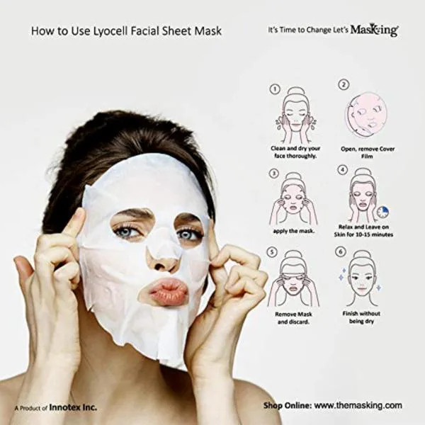 Masking Skin Glowing Facial Sheet Mask for Women Men Strawberry Sheet ...