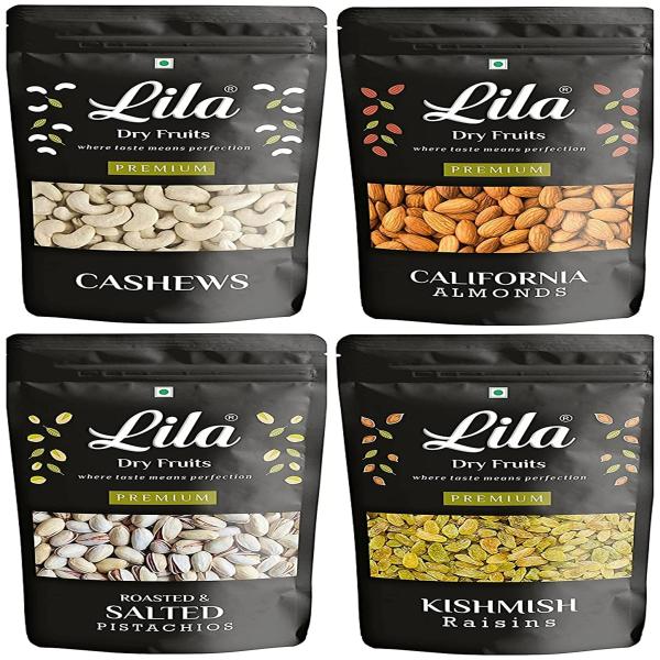 LILA DRY FRUITS 100% Natural Premium Dried, Nutritious & Delicious Cashew, California Almonds ...