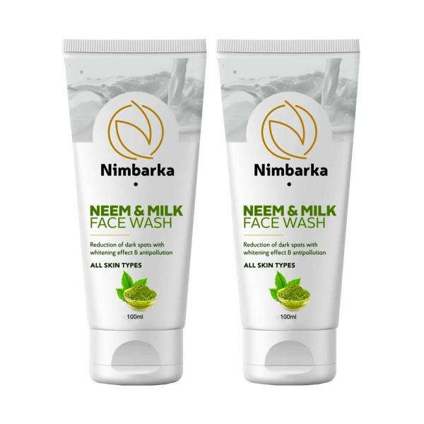Nimbarka Neem & Milk Face Wash For All Skin Types 100ml Pack of 2 - JioMart